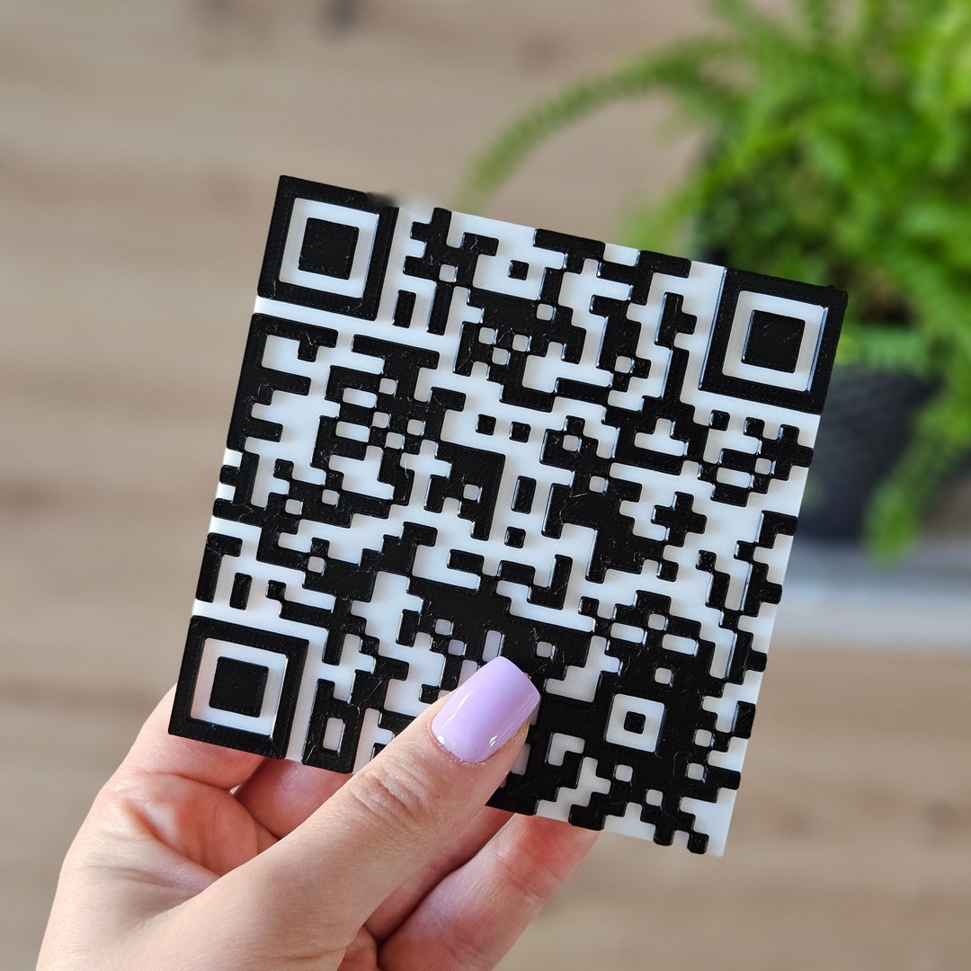 QR Code 3D Printed Plastic - Etsy