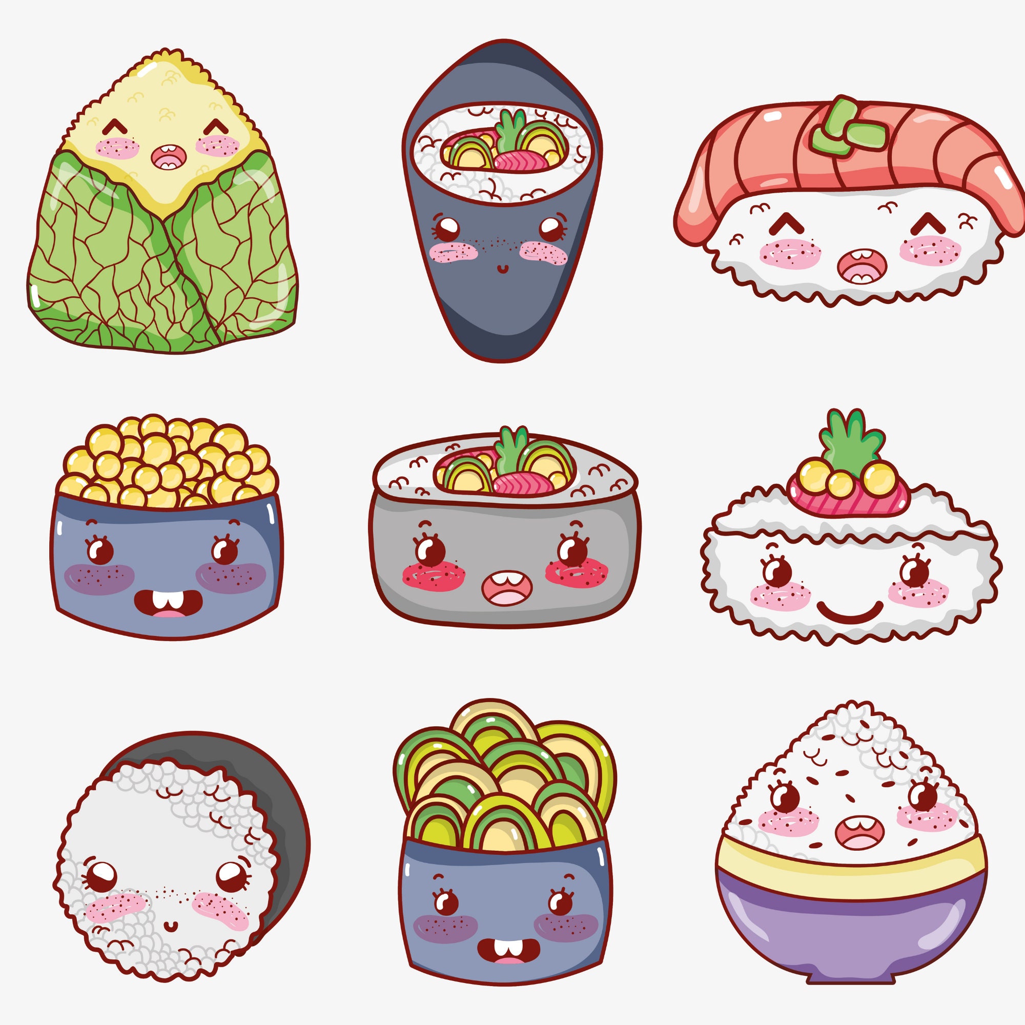 Cute Kawaii Food Clipart Midjourney Prompt Kawaii Food Sticker Prompt ...