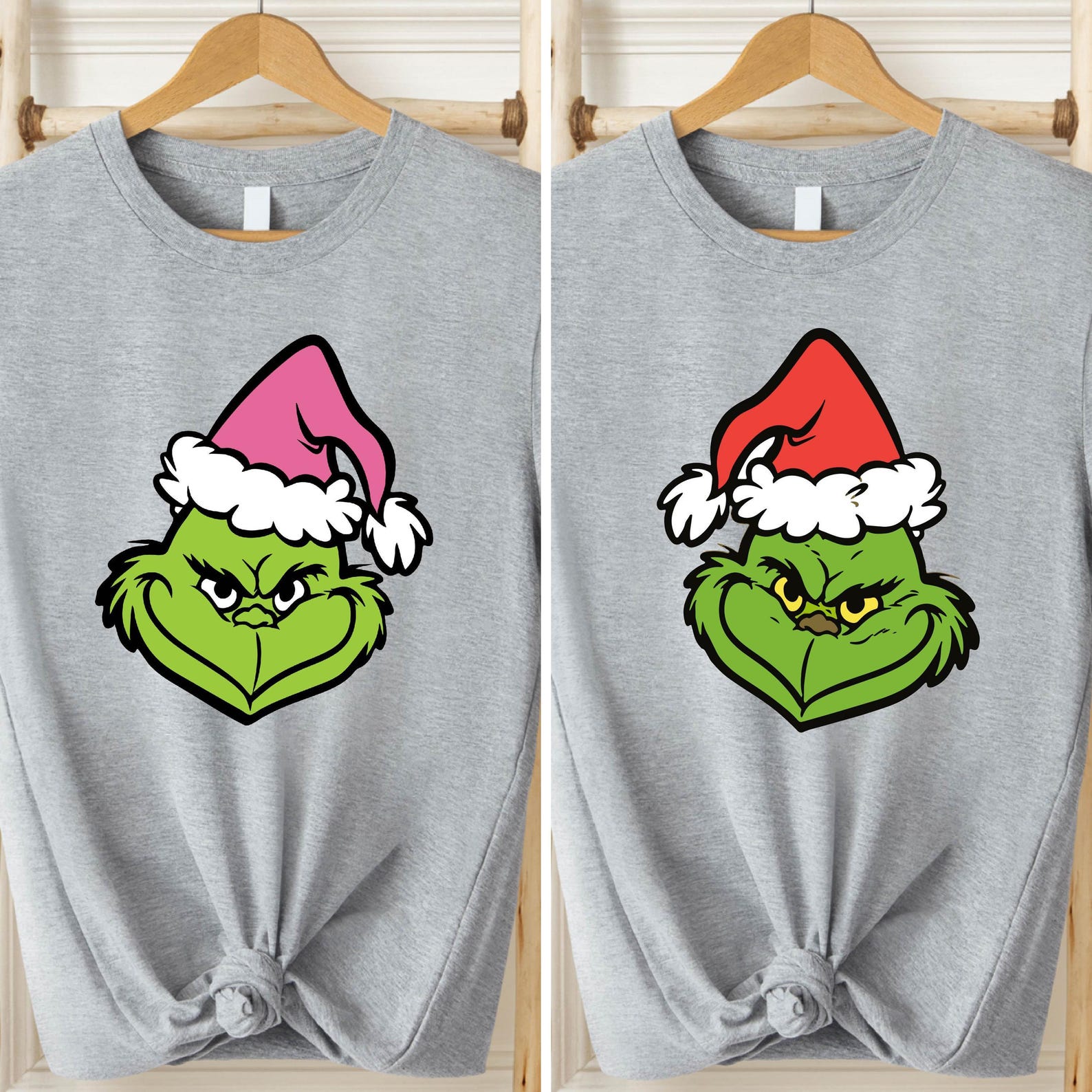 Mr. and Mrs. Grinch Shirt, Matching Grinch Christmas Tee, Funny Holiday ...