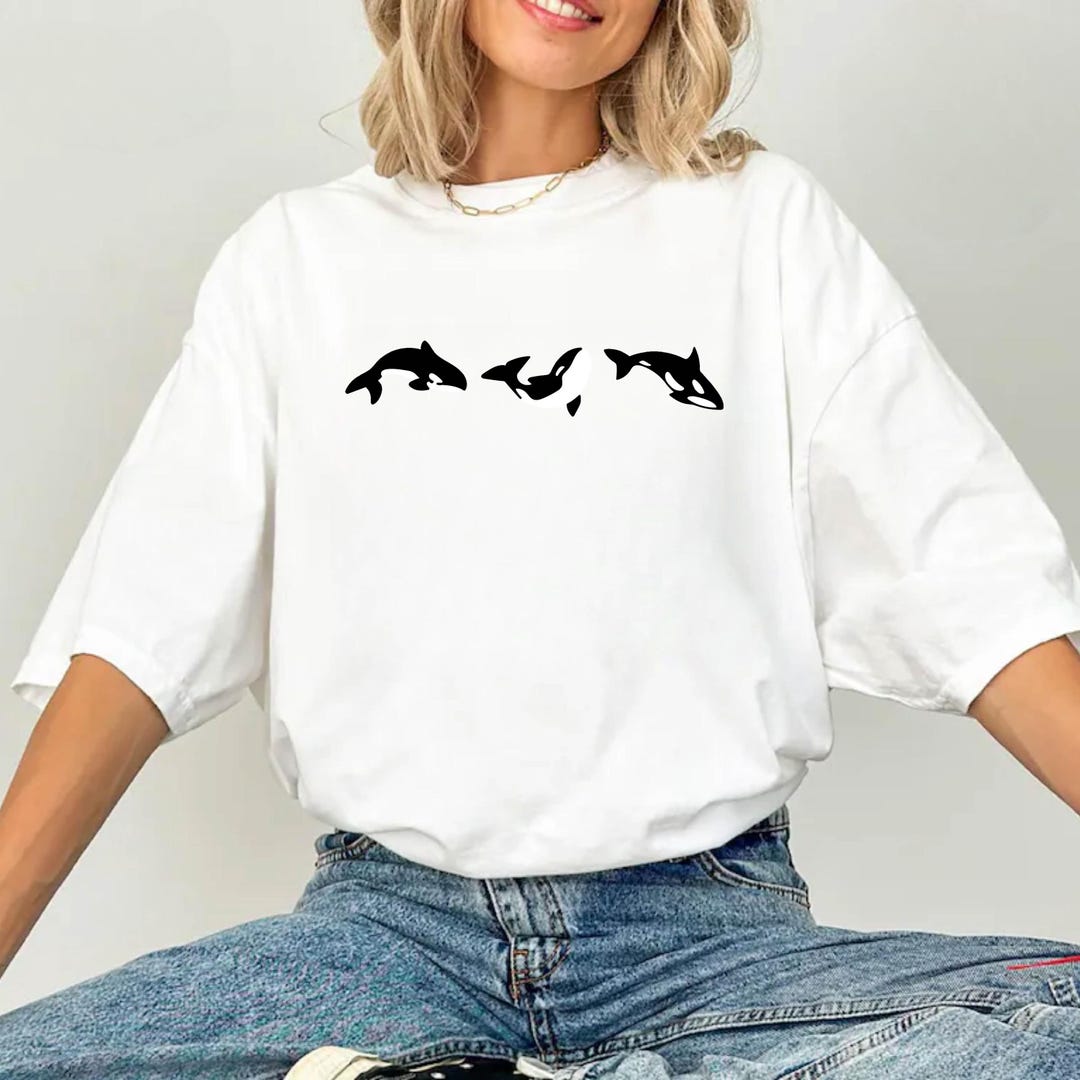 Orca Whale Shirt, Orca Whale Sweatshirt, Minimalist Animal Print ...