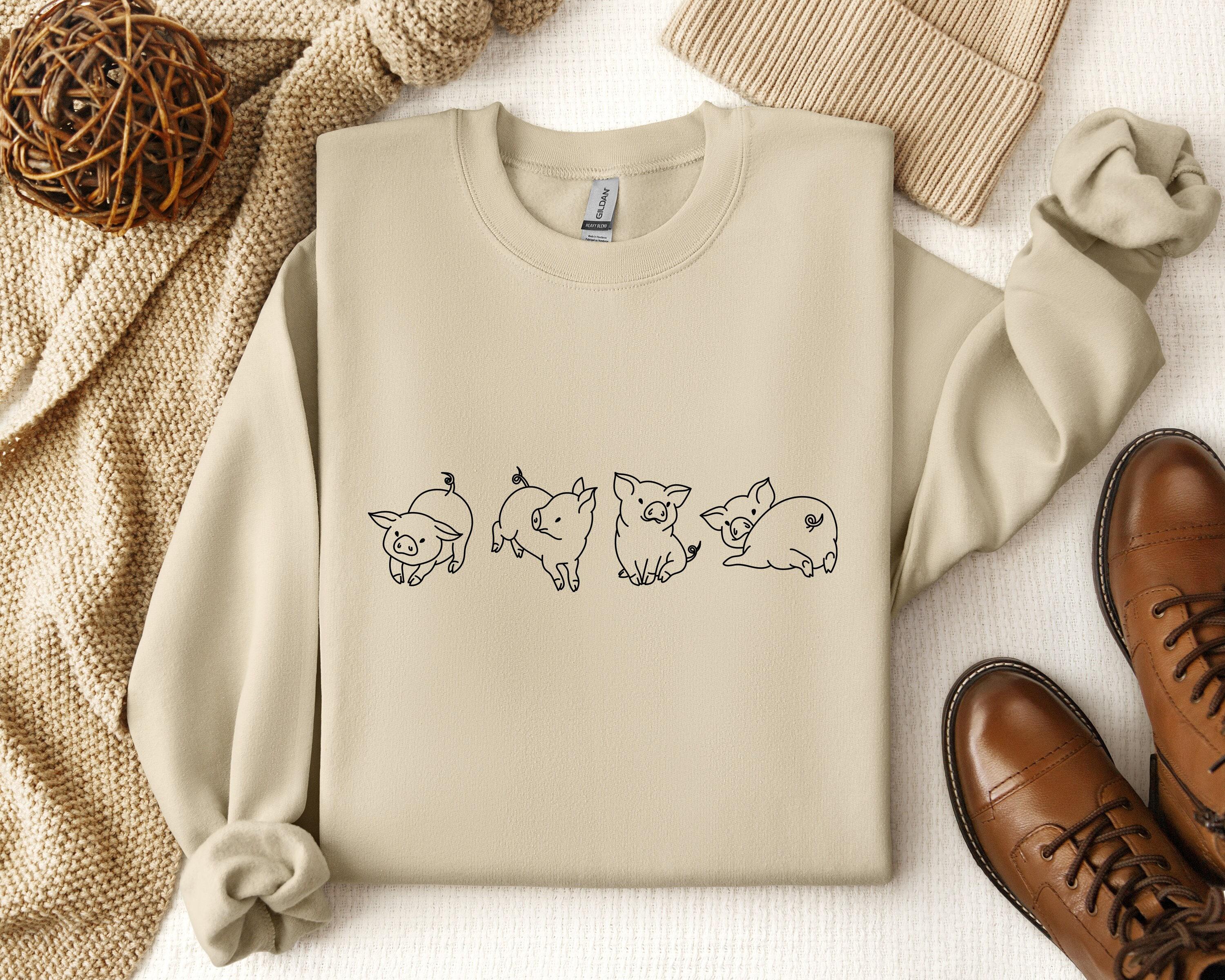 Minimalist Cute Pig Shirt, Farm Shirt, Pig Lover Gift, Cute Pig Shirt ...