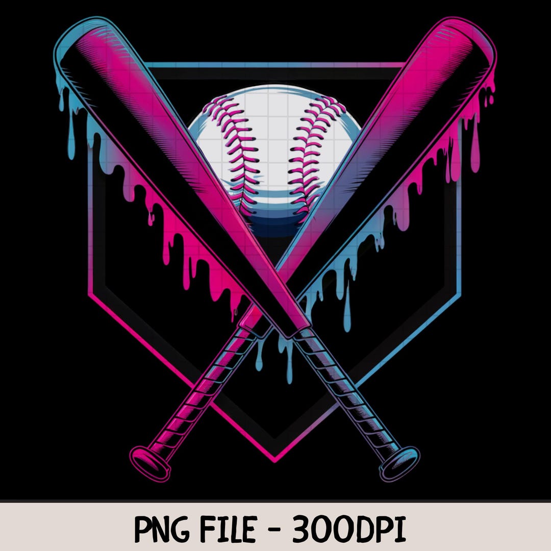 Drip Baseball PNG, Cool Baseball Drip Design, Kids Baseball PNG ...