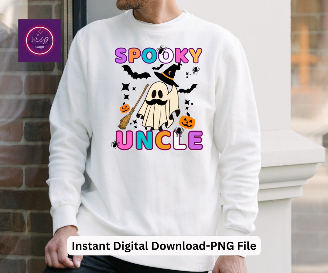 Uncle Spooky PNG Halloween Funny First Birthday Instant - Etsy