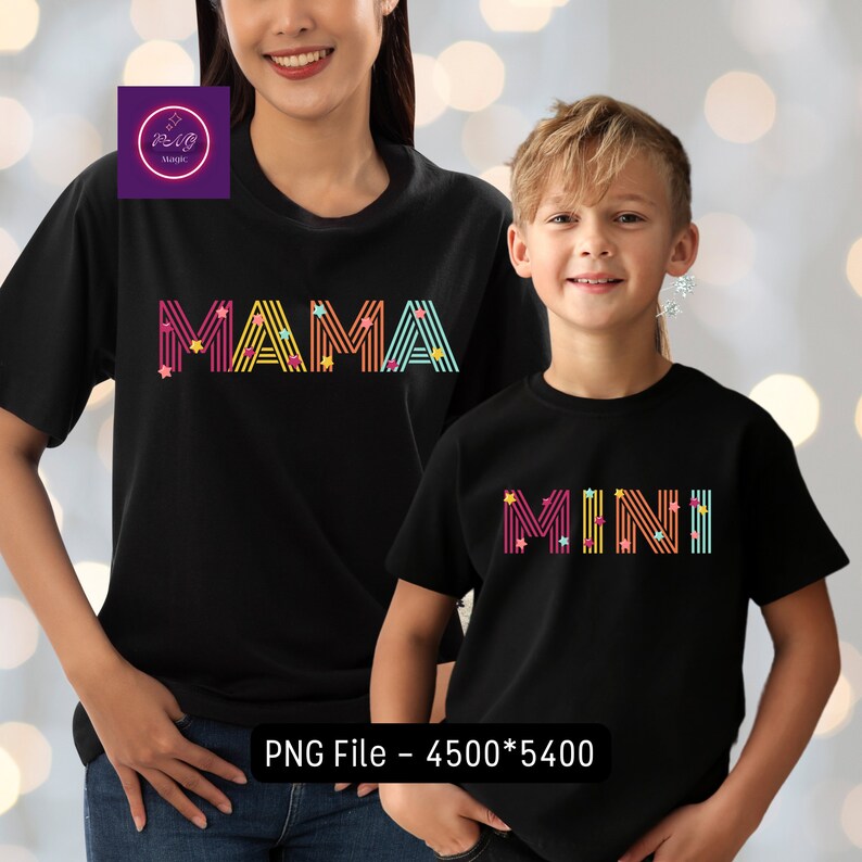 Mama Mini PNG Mother and Daughter Mommy and Me Clipart Mini Me Graphics ...