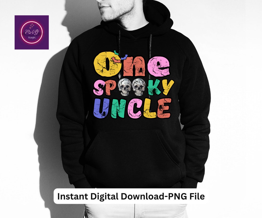 One Uncle Spooky PNG Halloween Groovy Cool Funny First - Etsy