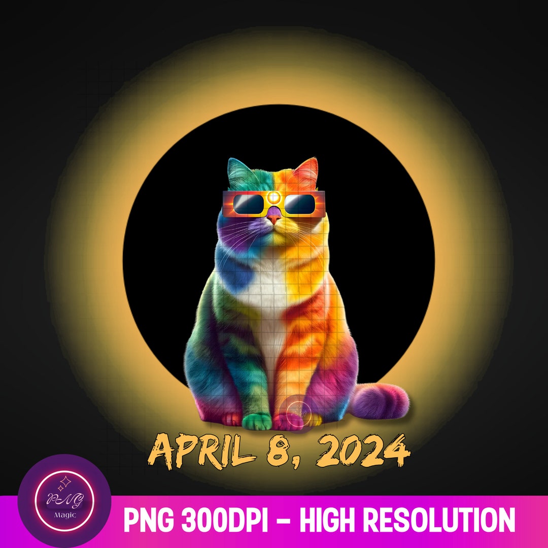 Cat Eclipse PNG Solar Eclipse Cat Cosmic Cat Astronomy Cat Lover ...