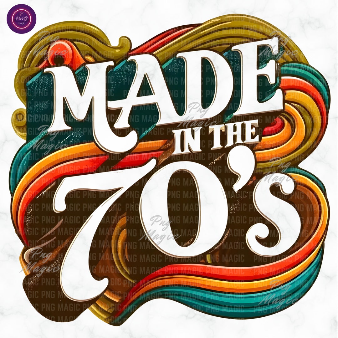 Vintage 1970s Birth Year PNG Nostalgic 70s Era Shirt Classic 70s Style ...