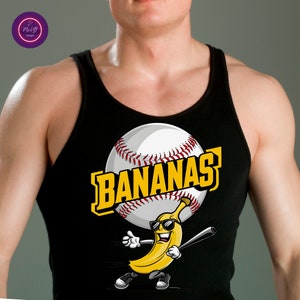 Let's Go Bananas Baseball PNG Bundle Sports Team Mascot Funny Banana ...