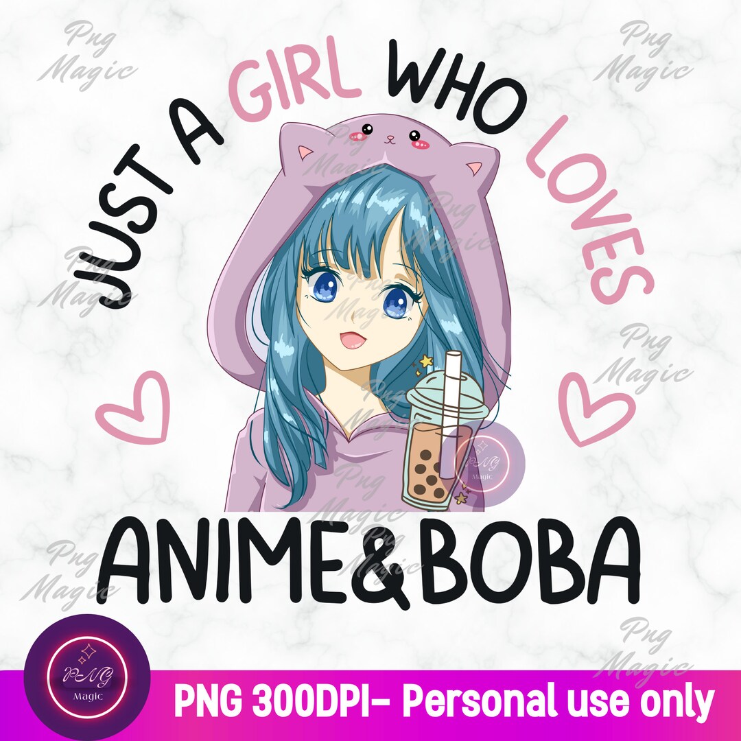 Anime Bubble Tea PNG Kawaii Boba Anime Otaku Bubble Tea Boba Lover ...