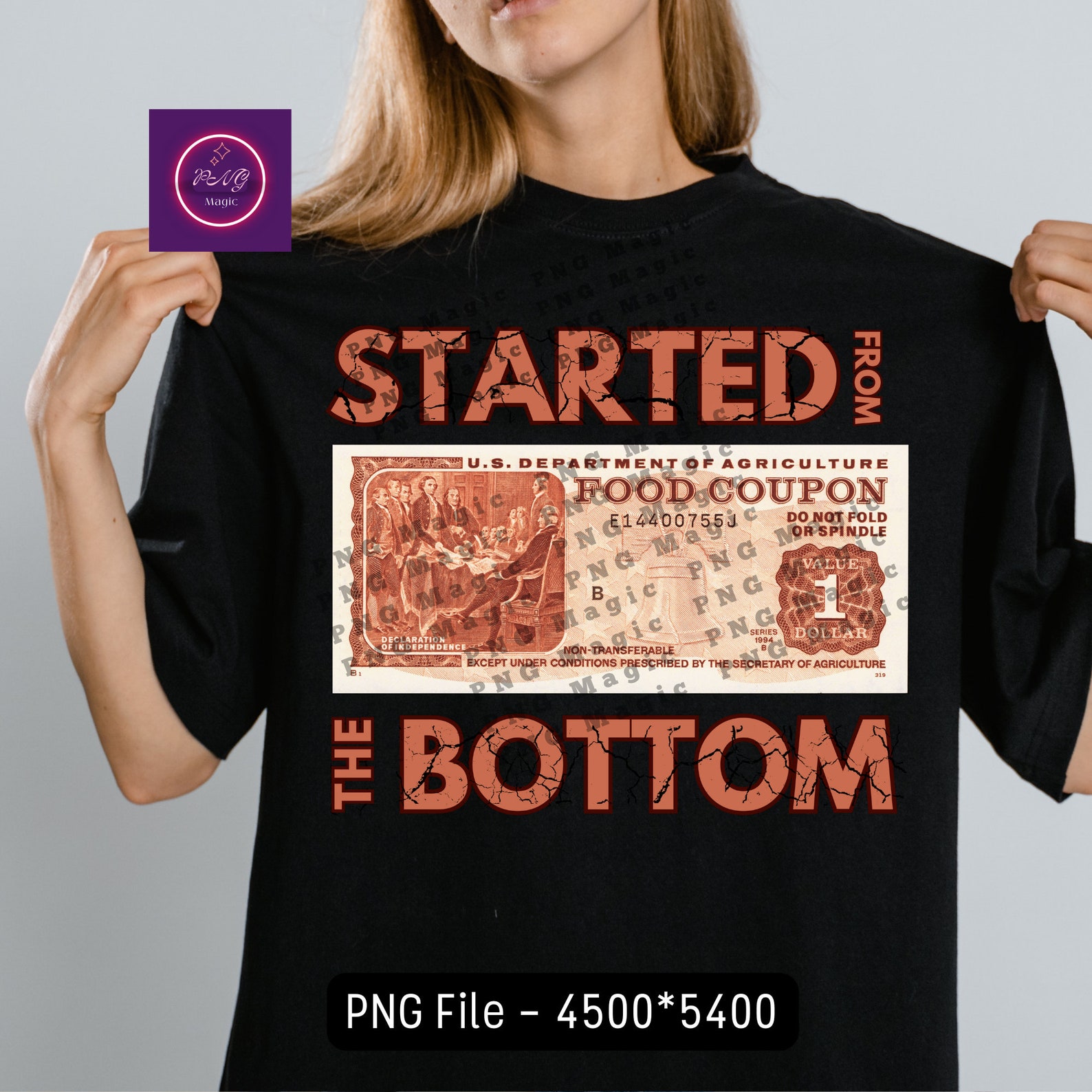 Food Stamp PNG Digital Download Started From the Bottom SNAP Benefit ...