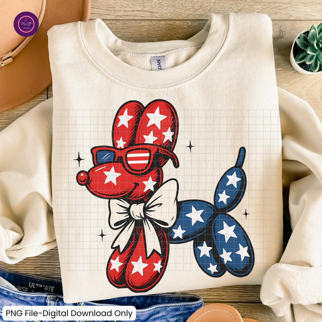 Patriotic Balloon Dog PNG: 4th of July Clipart (digital Download) - Etsy