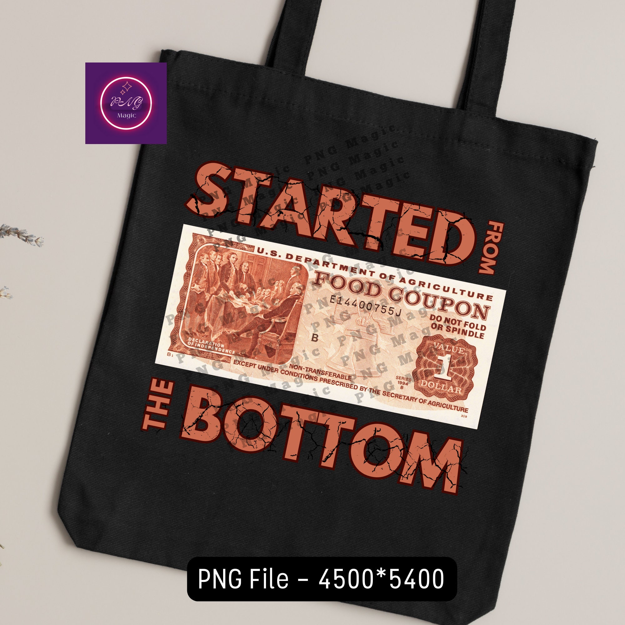 Food Stamp PNG Digital Download Started From the Bottom SNAP Benefit ...