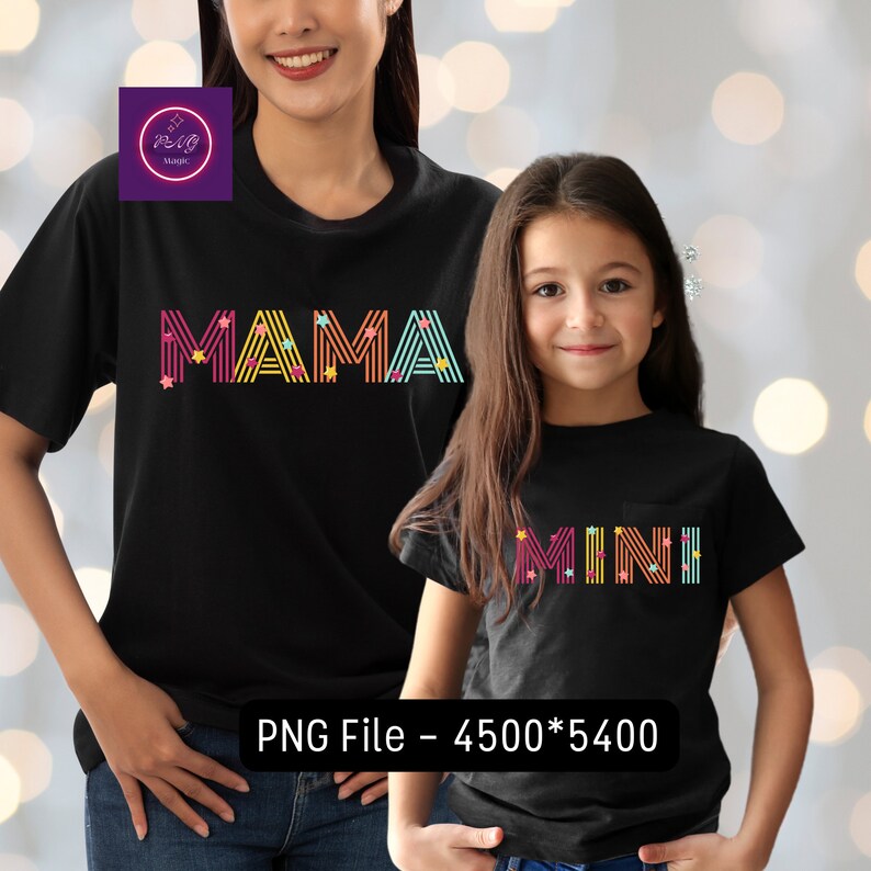 Mama Mini PNG Mother and Daughter Mommy and Me Clipart Mini Me Graphics ...