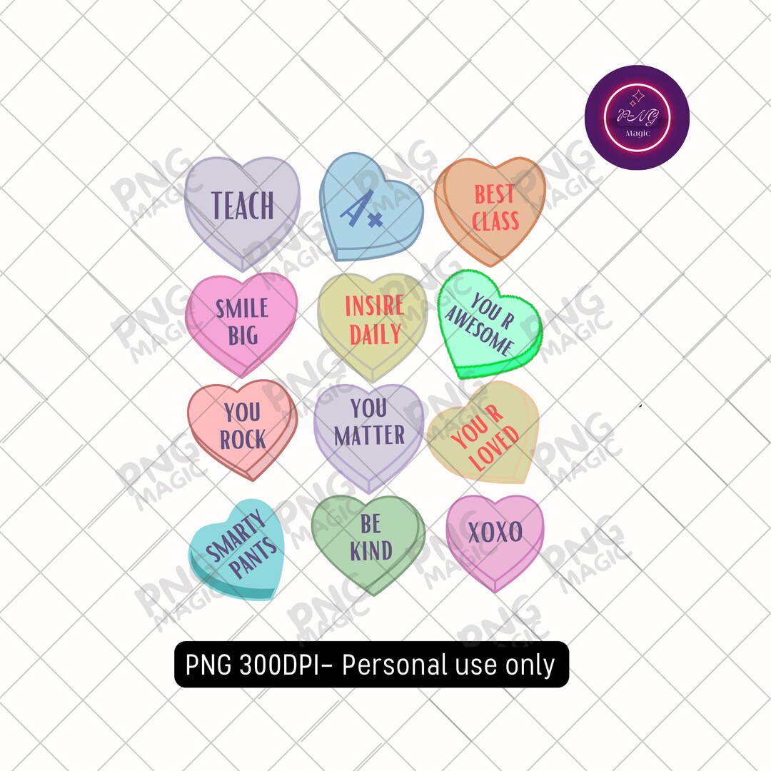 Sweet Love Candy Hearts PNG Cupid's Favorite Candy Treat Sugar Rush ...