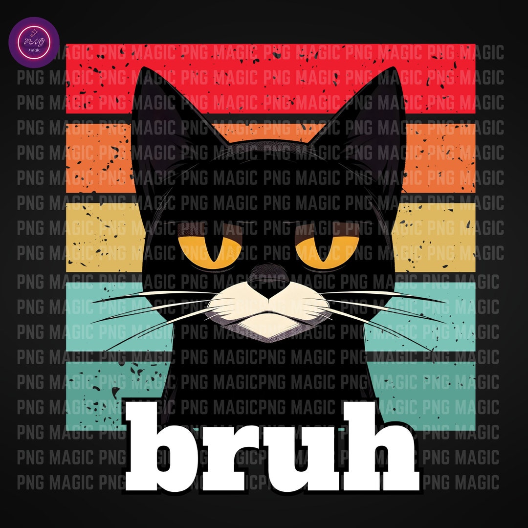Bruh Cat Meme PNG Funny Cat Slang Humorous Feline Phrase Meme Culture ...