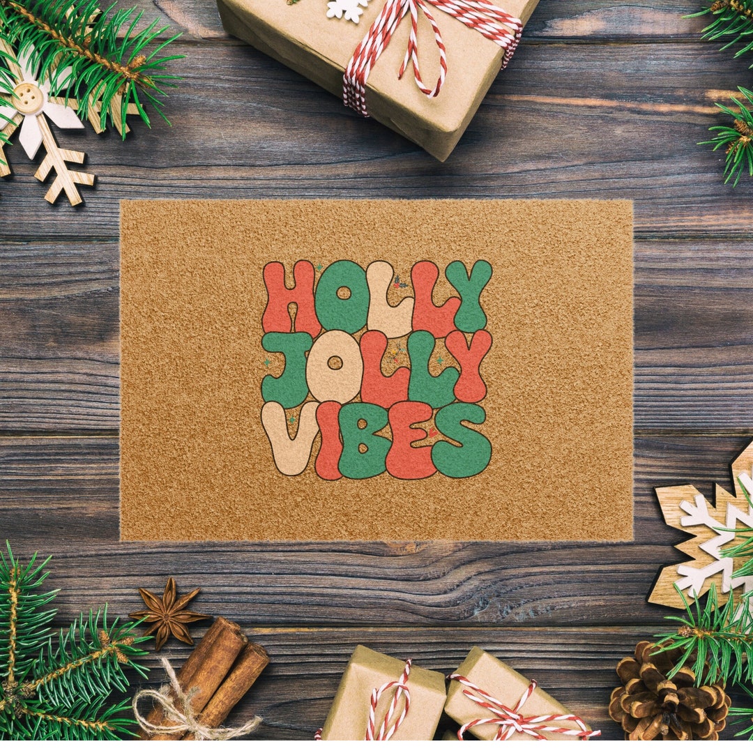 Christmas Door Mat Outdoor Christmas Doormat Winter Decoration - Etsy