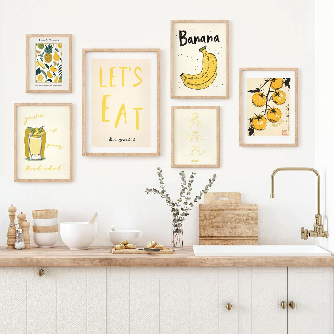 Kitchen Wall Art, Kitchen Wall, Trendy Posters, Kitchen Gallery Set ...
