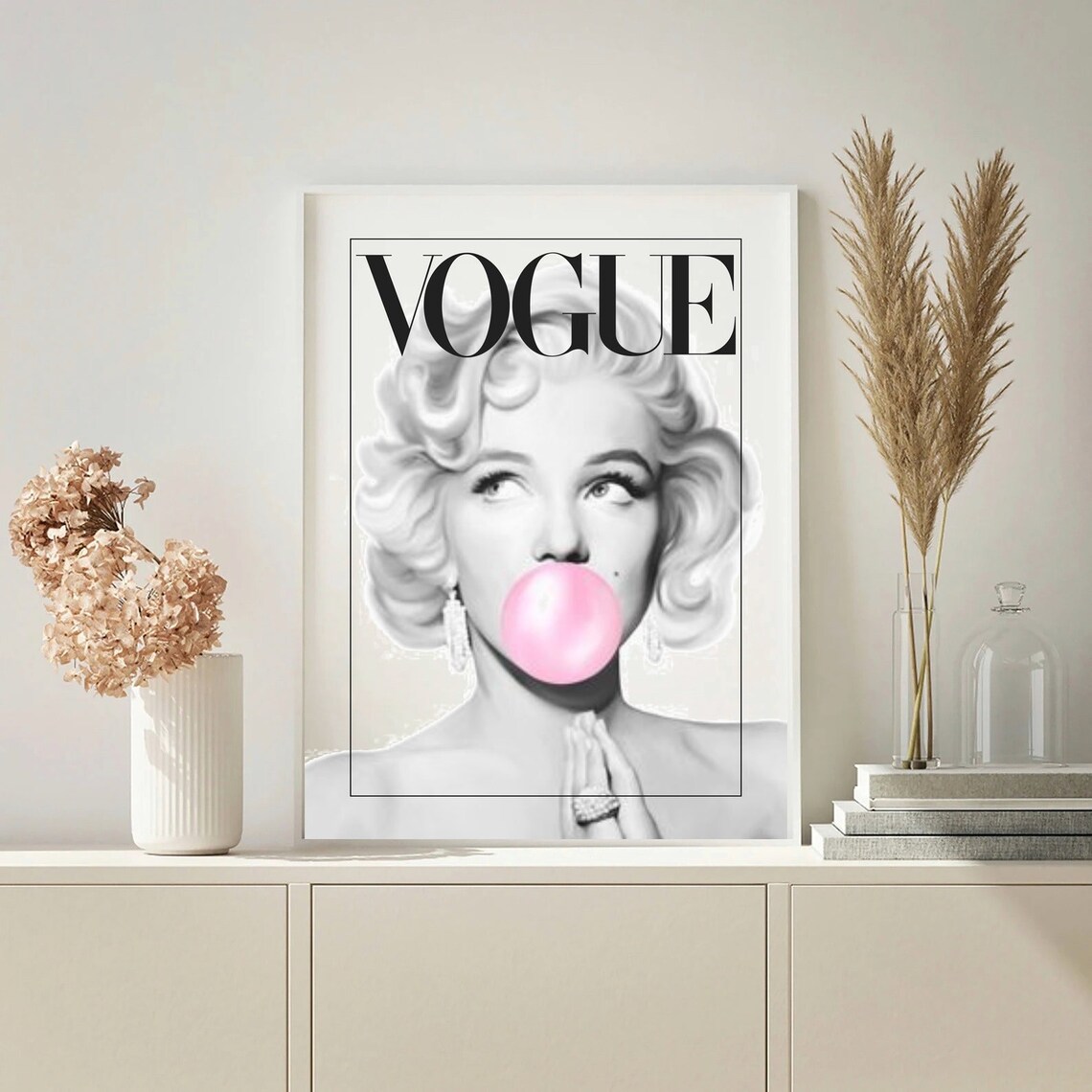 Magazine Cover Posters for Soft Interior Colors, Wall Art Print, Wall ...