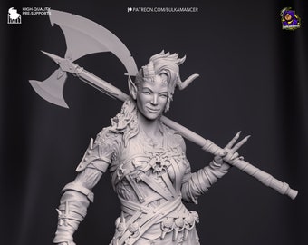 Karlach V2 BG3 3D Printed Resin Statue MODEL KIT UNPAINTED 180 Mm - Etsy