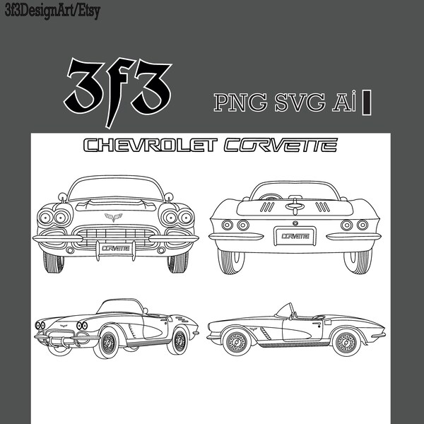 Corvette C1 Vector - Etsy