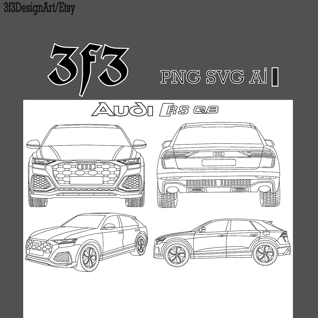 Audi RSQ8 Vector File .ai .png .svg Race Sport Car Silhouette - Etsy