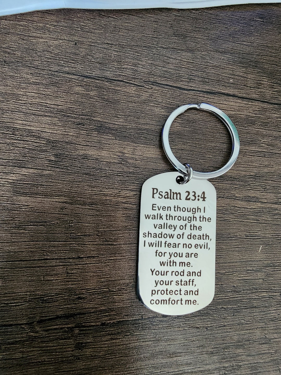 Psalm 23 Keychain - Etsy