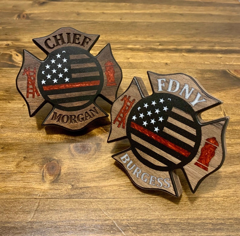 Firefighter Bottle Opener, Thin Red Line, Fire Department Decor ...