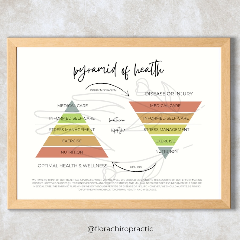 Pyramid of Health PDF Download Poster in Multicolour - Etsy