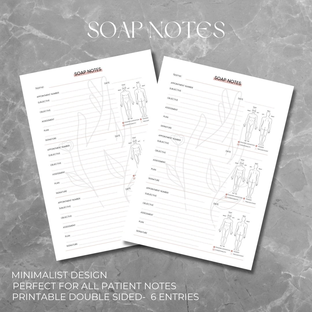 SOAP Notes Pink- for Recording Patient Appointment Notes for ...