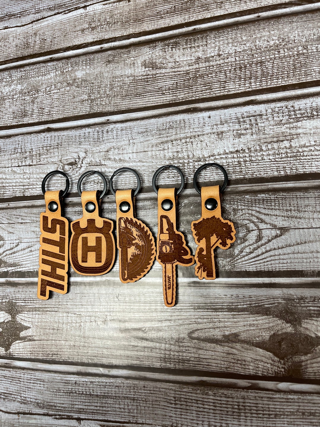 Stihl Husqvarna Chainsaw Logging Tree Trimmer Leather Keychain Key ...