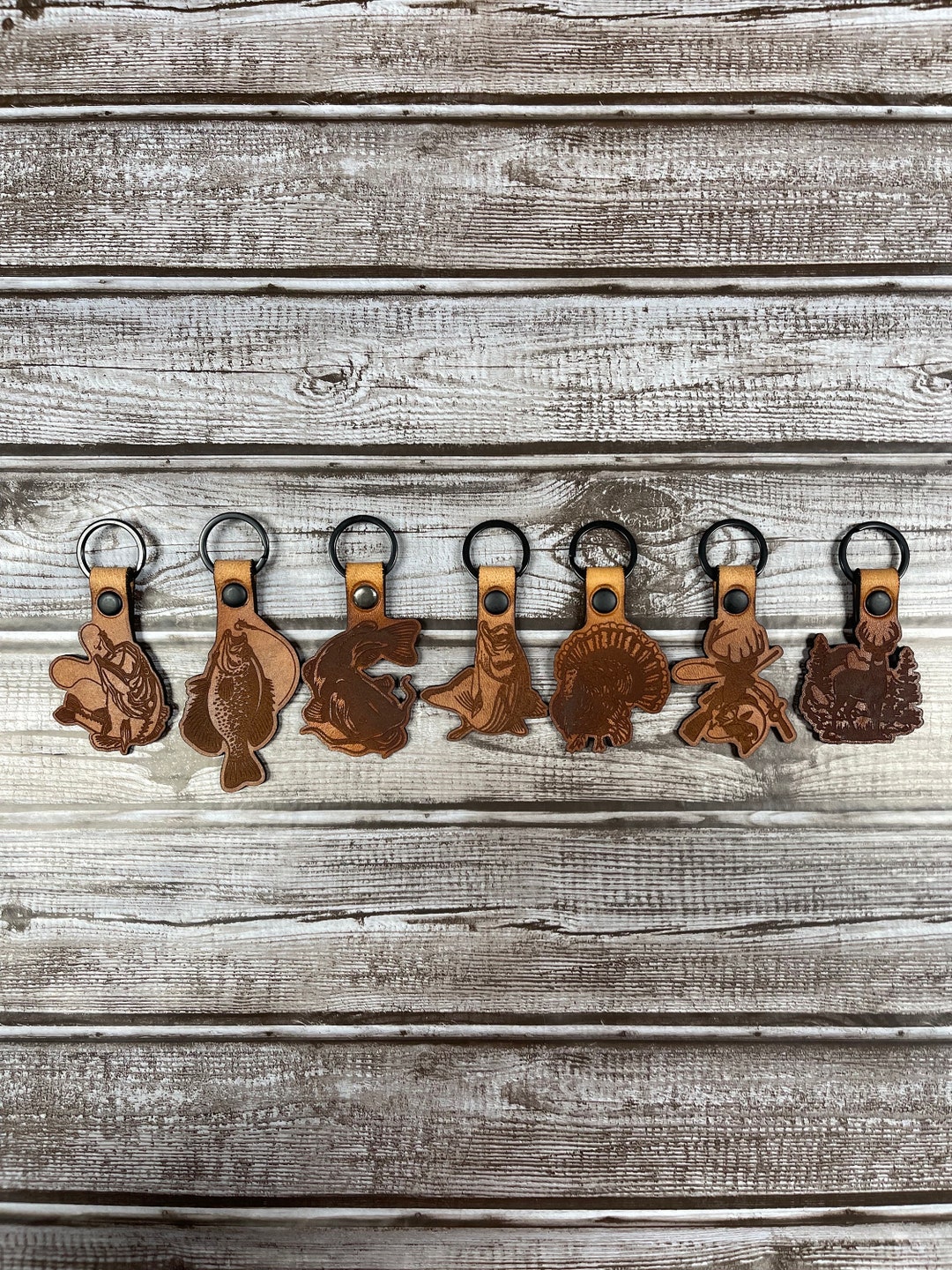 Fishing Bass Crappie Catfish Striper Buck Hunting Turkey Leather ...