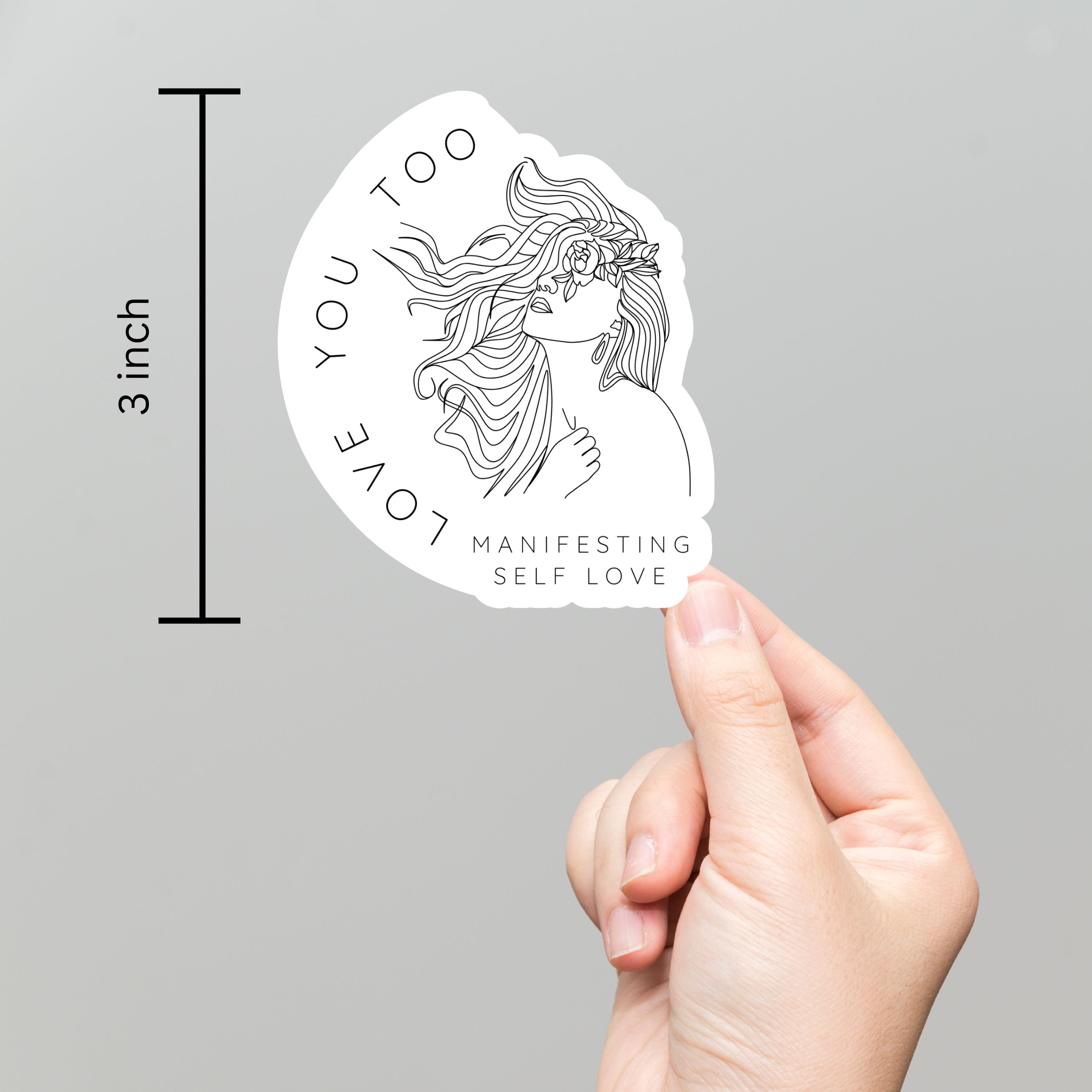 Love You Too Sticker Mental Health Sticker Self Love - Etsy