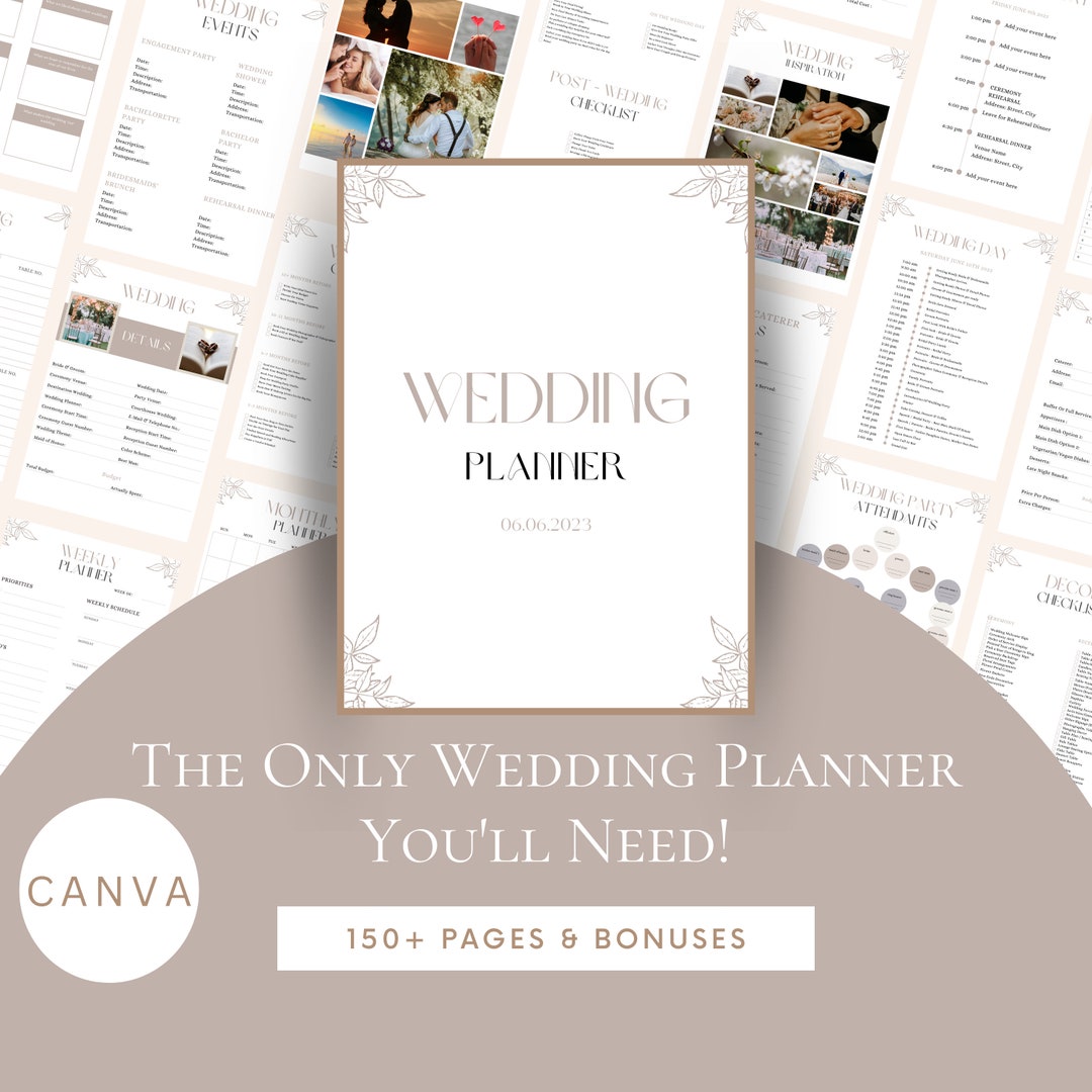 Wedding Planner Printable, Wedding Program Template, Wedding Binder ...