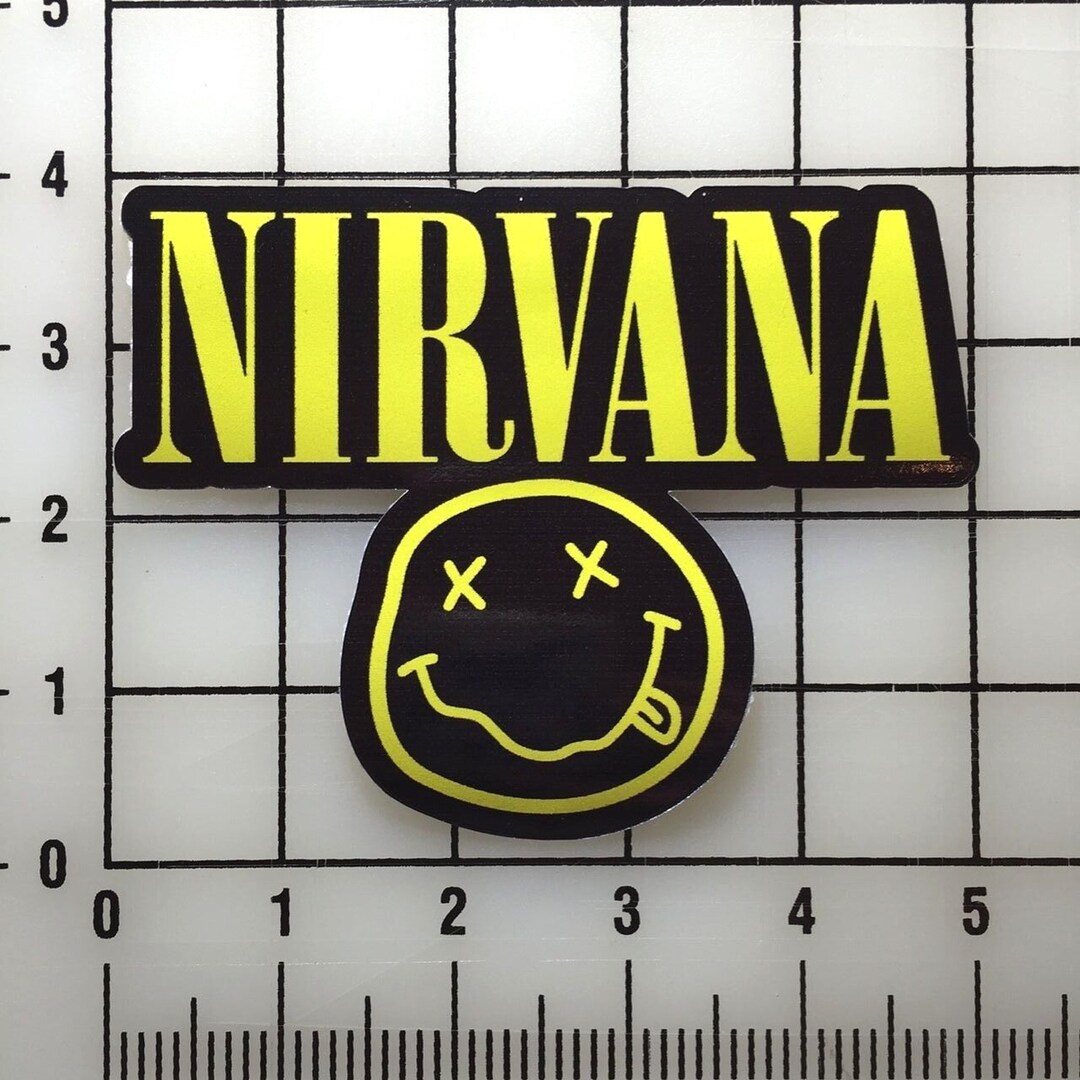Nirvana Kurt Cobain Smile Face Logo Stickers Rock Music - Etsy