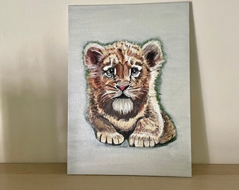 Lion Cub Digital Print, Digital Print, Instant Download, Printable Art ...