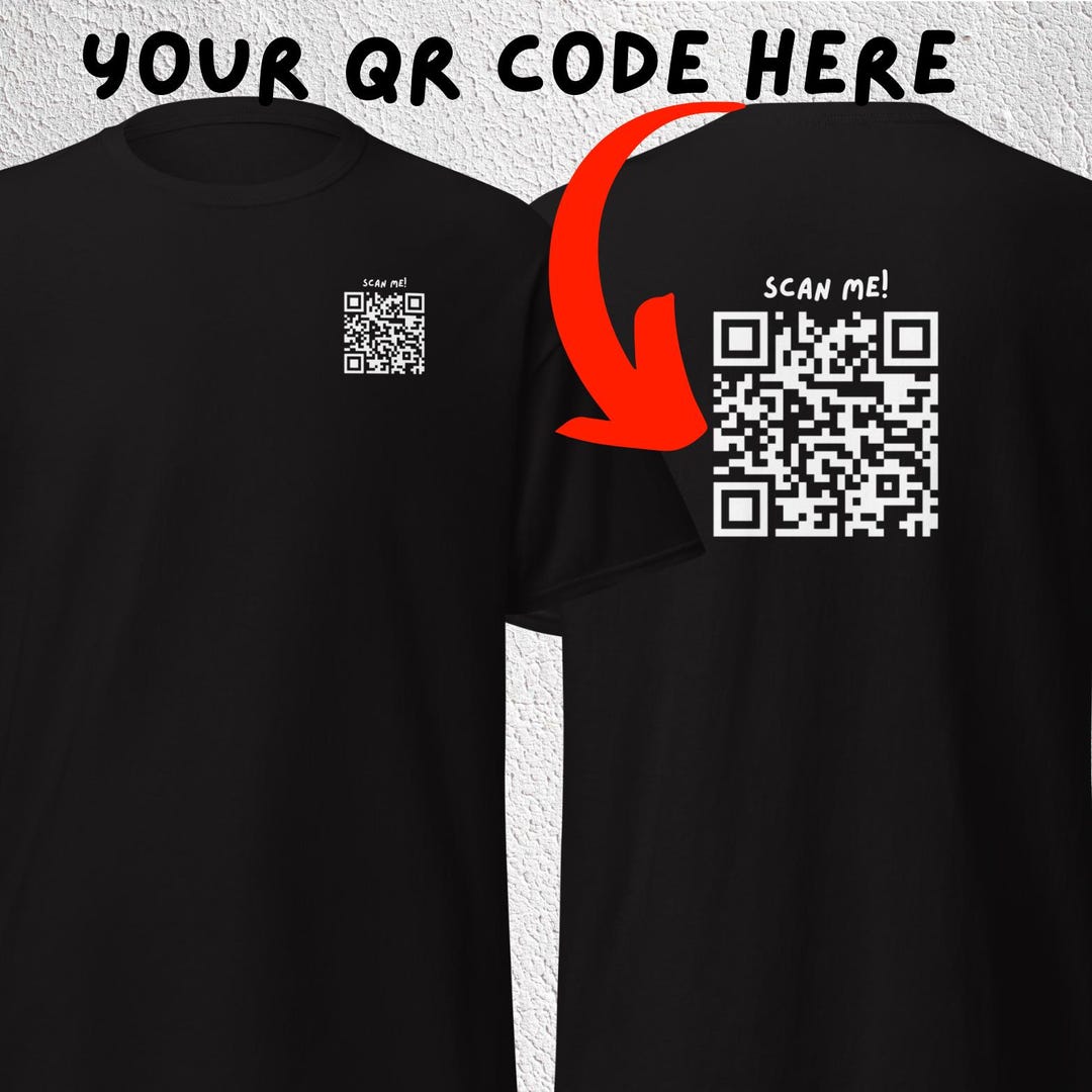Custom Hidden Message QR Code T-shirt - Personalized Gift for Husband ...