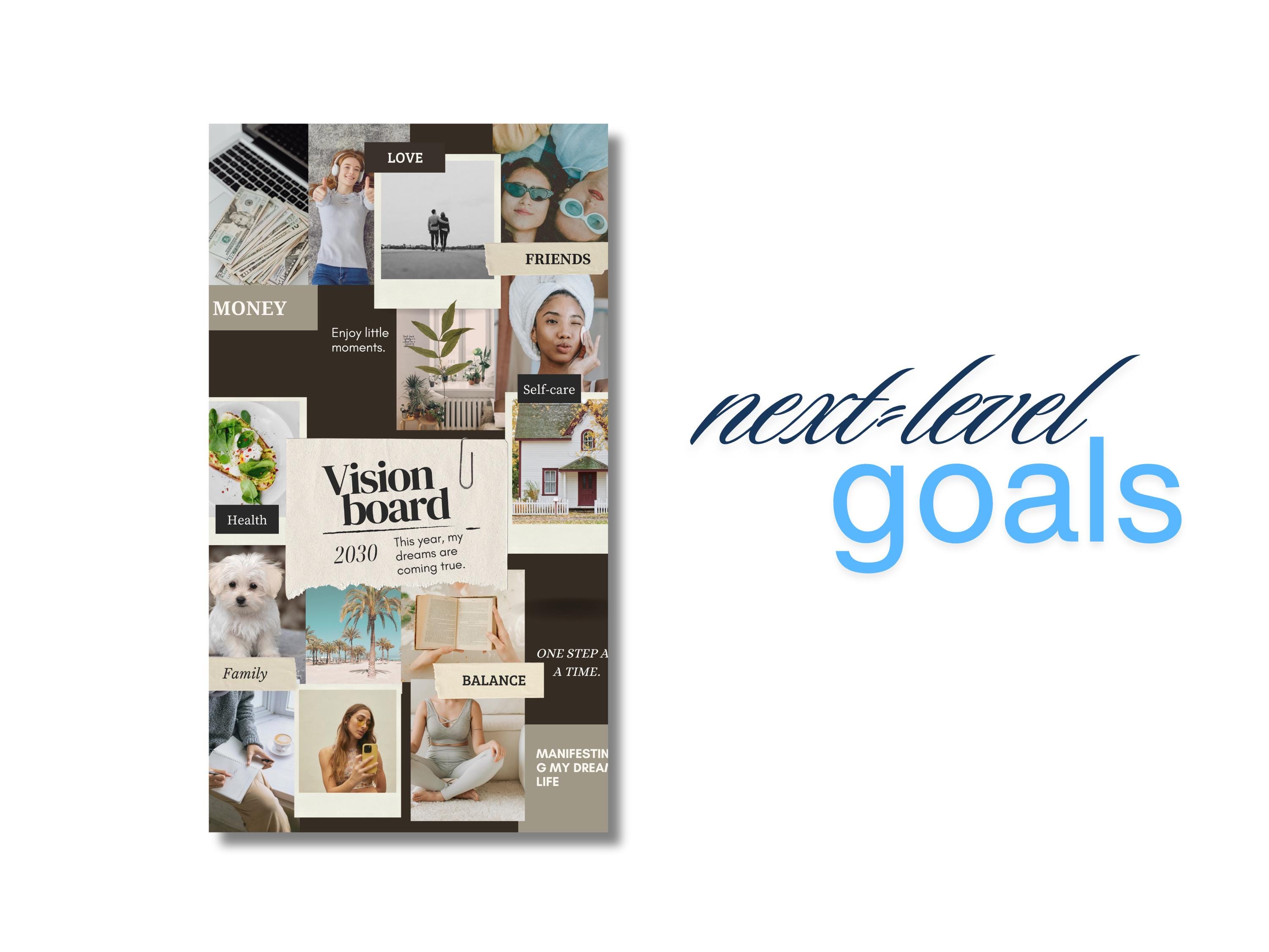 Phone Wallpaper Vision Board Template, Multiple Template to Choose From ...