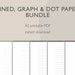 Printable A5 Lined, Graph & Dot Paper bundle A5 Portrait Format PDF ...