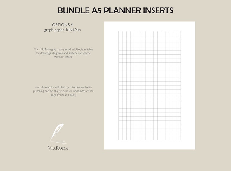 Printable A5 Lined, Graph & Dot Paper bundle A5 Portrait Format PDF ...