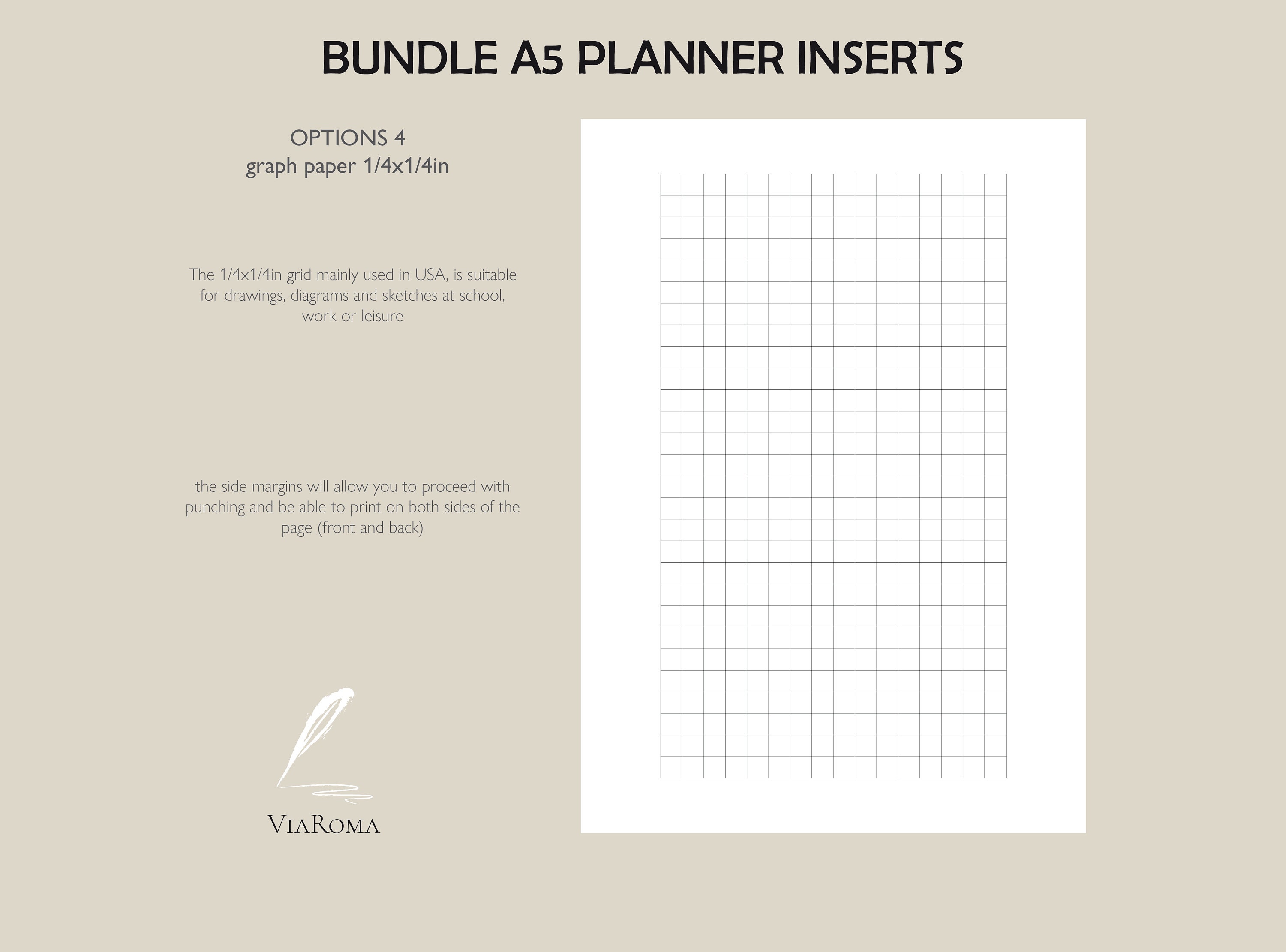 Printable A5 Lined, Graph & Dot Paper bundle A5 Portrait Format PDF ...