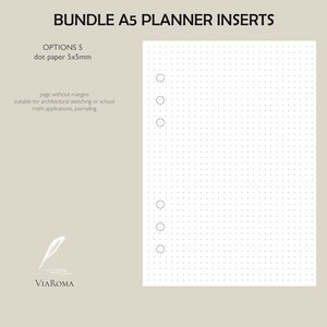 Printable A5 Lined, Graph & Dot Paper bundle A5 Portrait Format PDF ...