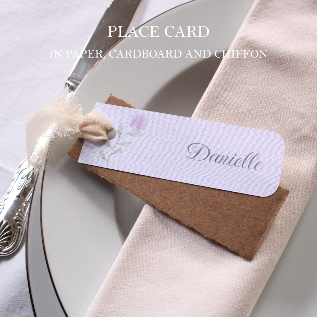 Customizable Placeholders in Paper, Kraft Cardboard and Silk Chiffon ...