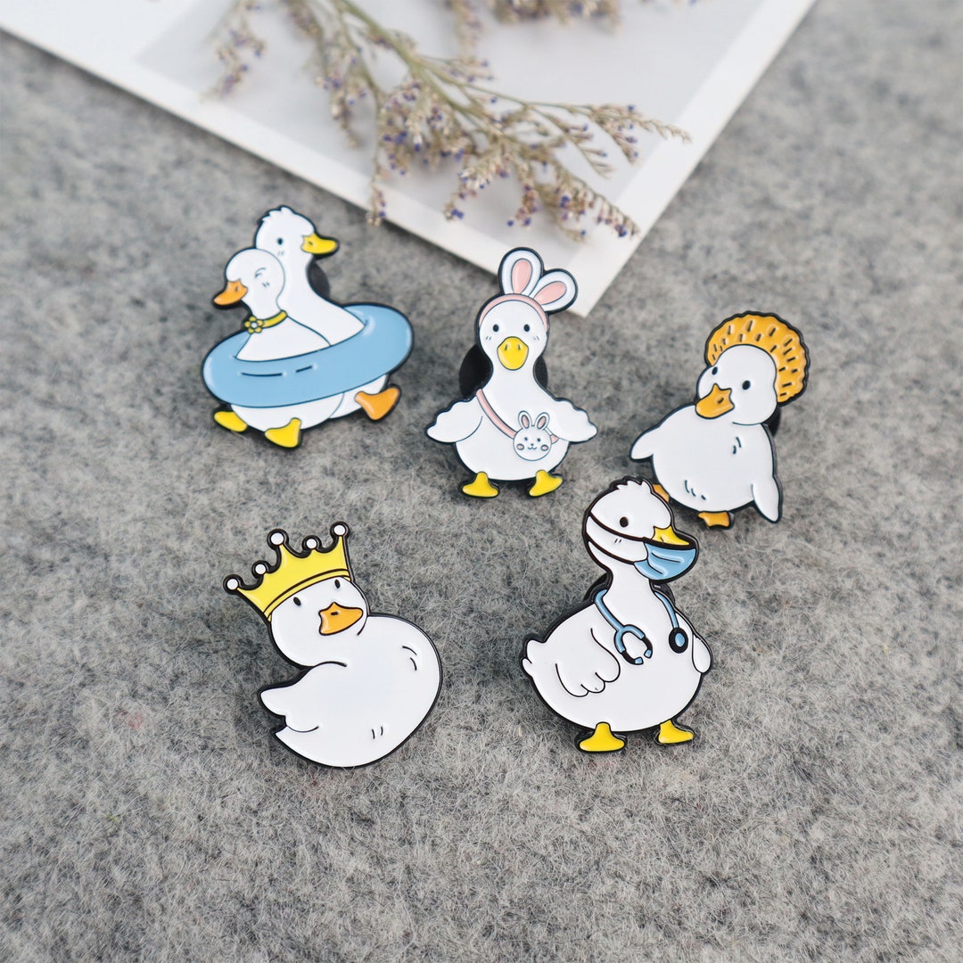 Cute Duck Enamel Pin Little Duck Pin Animal Enamel Pin - Etsy