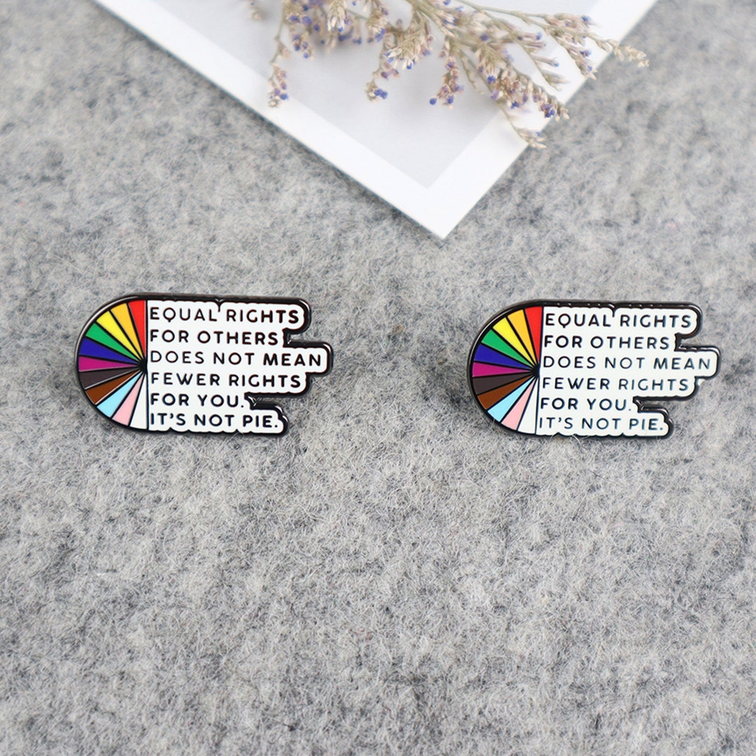 Equal Rights Pin Rainbow Enamel Pin Aesthetic Pins Ally Pin - Etsy
