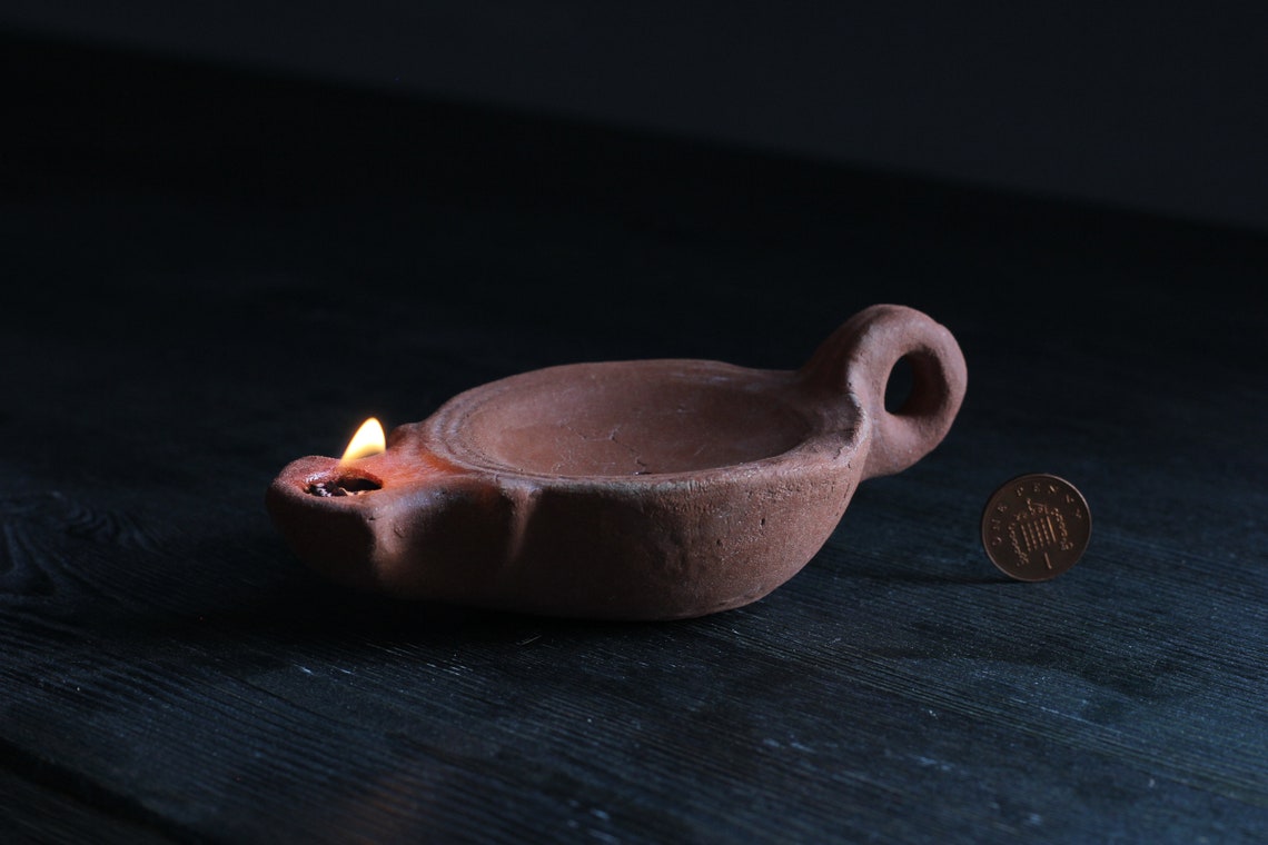 Ceramic Oil Lamp | Pottery Lamp | Roman Lamp | Home Decor | Ancient Oil ...
