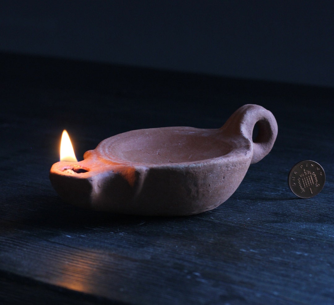 Ceramic Oil Lamp | Pottery Lamp | Roman Lamp | Home Decor | Ancient Oil ...