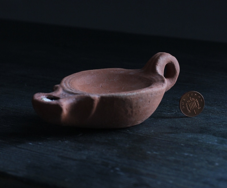 Ceramic Oil Lamp | Ancient Roman Style Pottery Replica - Etsy