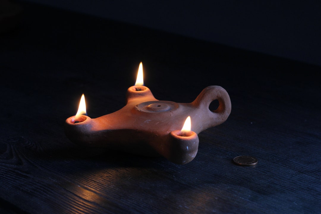 Ceramic Oil Lamp: Ancient Roman Style Pottery Lamp - Etsy