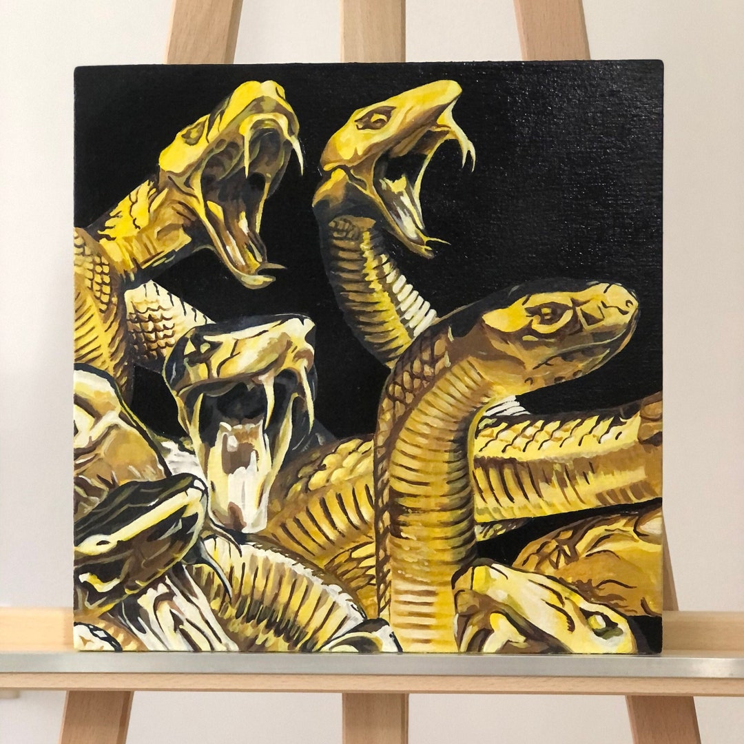 Golden Snakes Original Acrylic Painting - Etsy