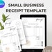 Small Business Receipt Template, INSTANT DOWNLOAD, Business Invoice ...